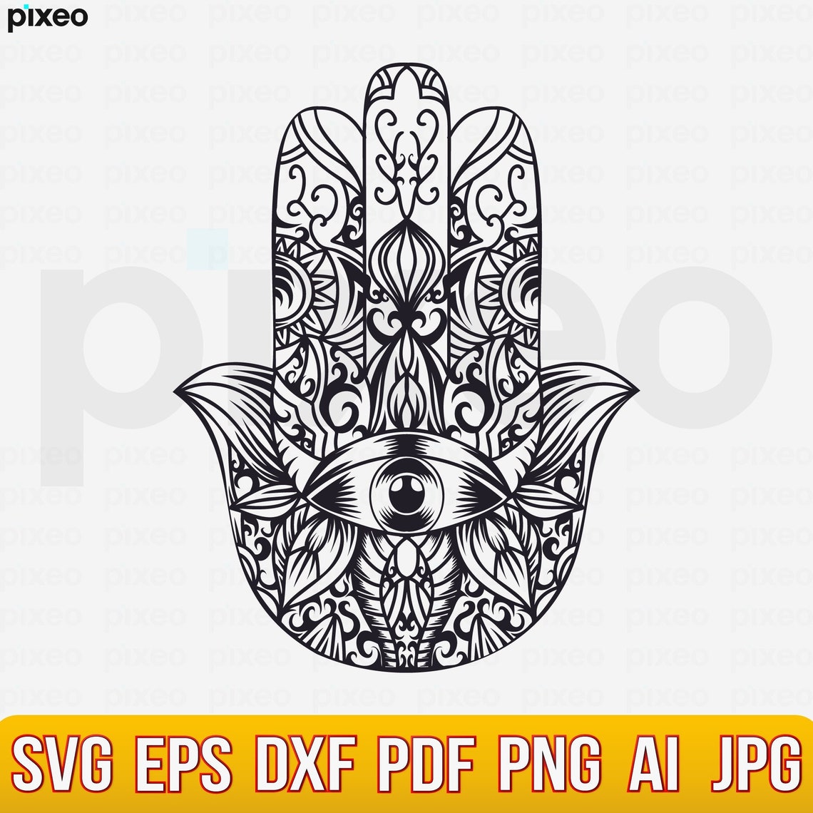 Hamsa Svg Hamsa Hand Svg Hamsa Clipart Hamsa Shirt Mandala - Etsy