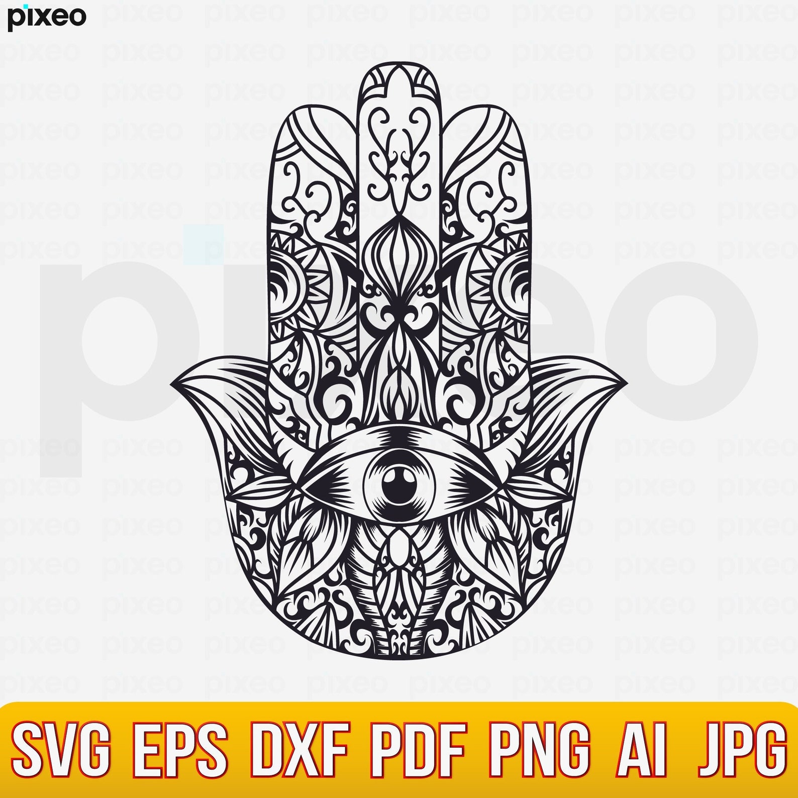 Hamsa Svg Hamsa Hand Svg Hamsa Clipart Hamsa Shirt Mandala - Etsy