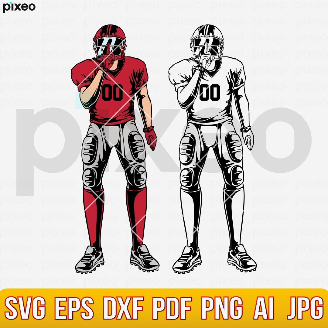 Football Player Svg, Football Svg, Football Name Svg, Football Cut ...