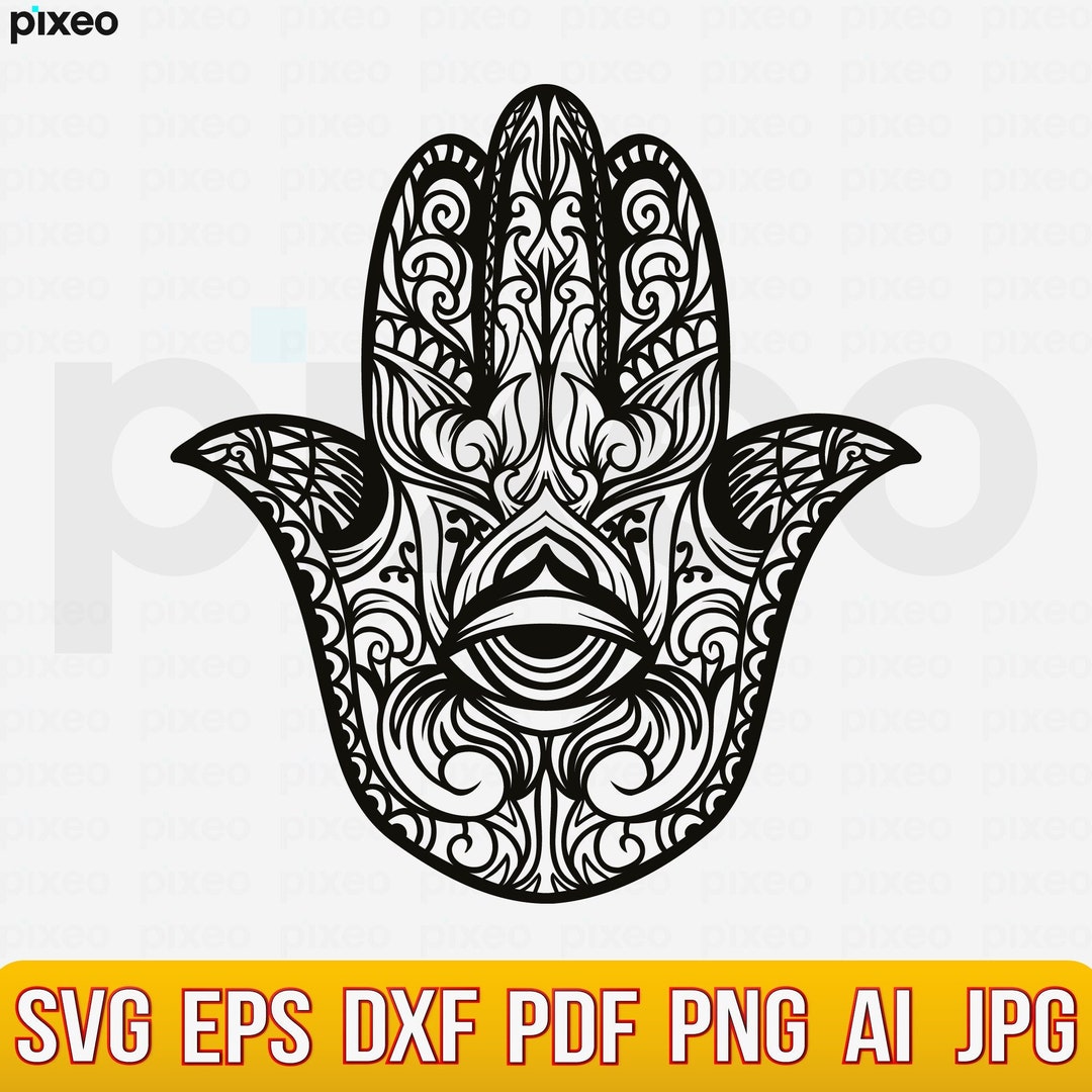 Hamsa Svg, Hamsa Hand Svg, Hamsa Clipart, Hamsa Shirt, Mandala Svg ...