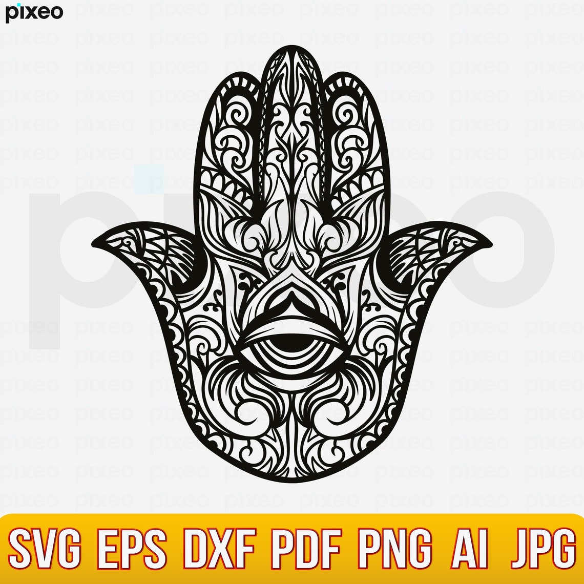 Hamsa Svg Hamsa Hand Svg Hamsa Clipart Hamsa Shirt Mandala - Etsy