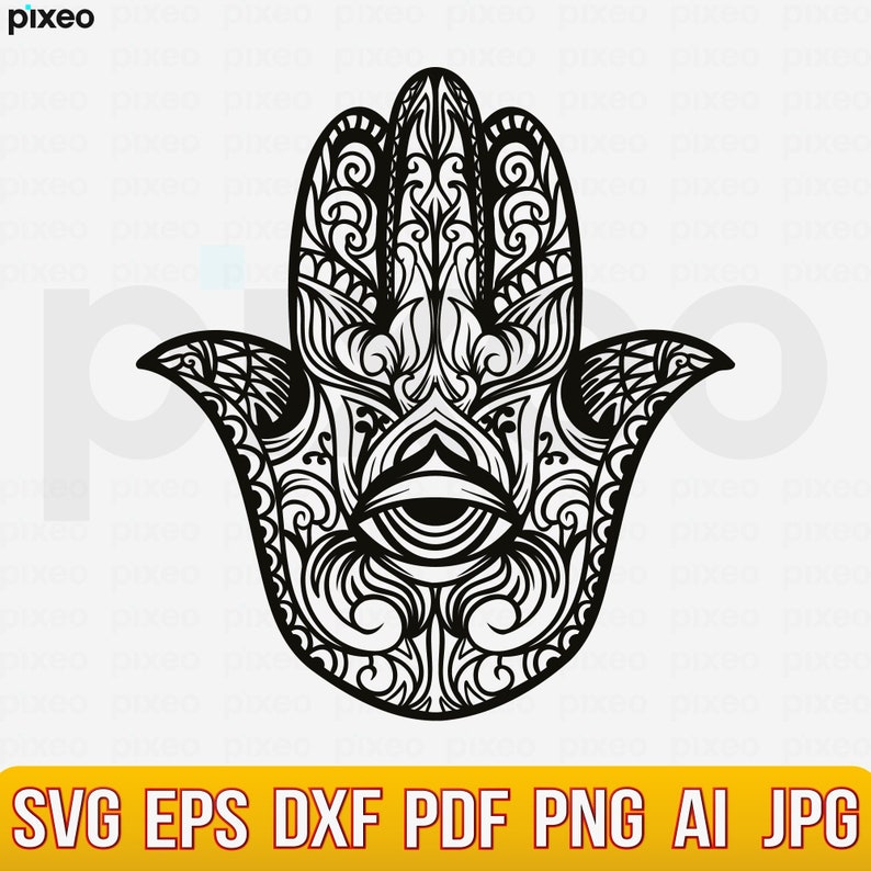 Hamsa Svg Hamsa Hand Svg Hamsa Clipart Hamsa Shirt Mandala - Etsy