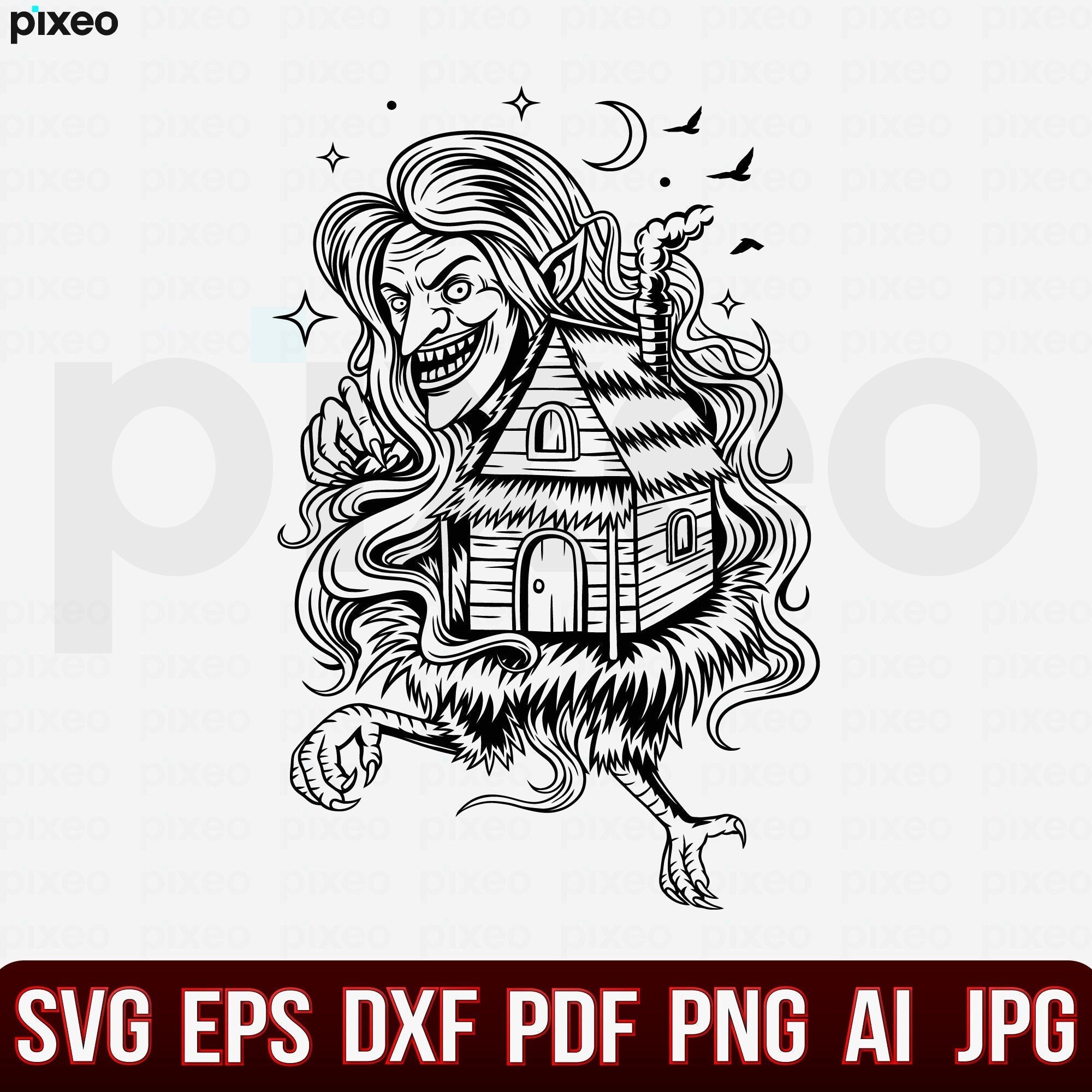 Baba Yaga Svg Baba Yaga Clipart Baba Yaga Cricut Baba Yaga - Etsy Canada