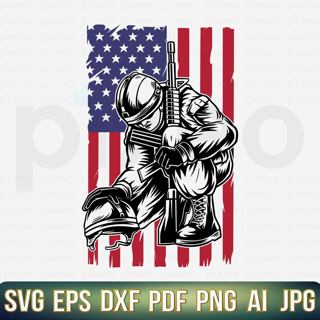 Fallen Soldier Tribute Svg, US Soldier Svg, US Army Svg, US War Hero ...