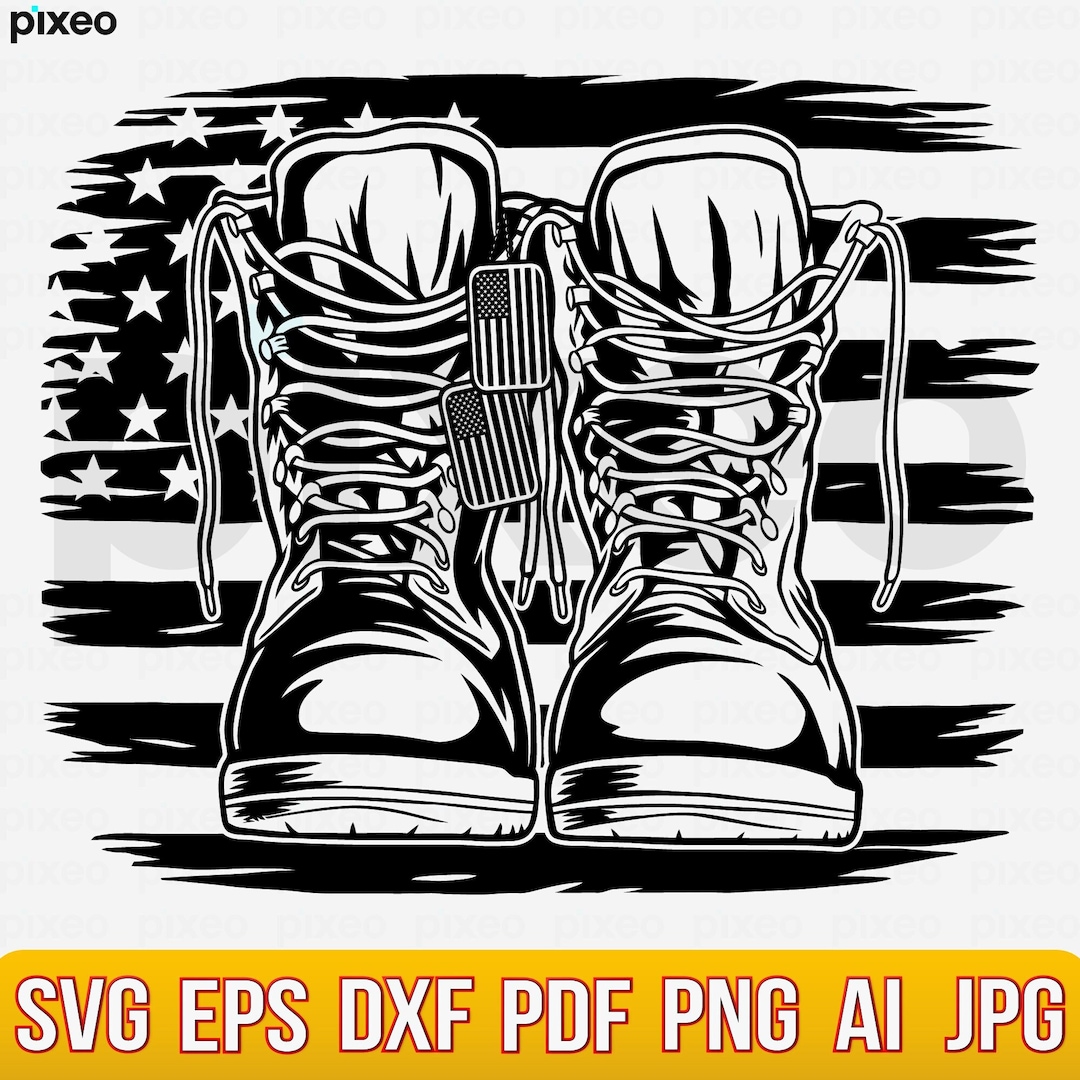 US Combat Boots Svg, Army Boots Svg, Soldier Boots Svg, Military Svg ...
