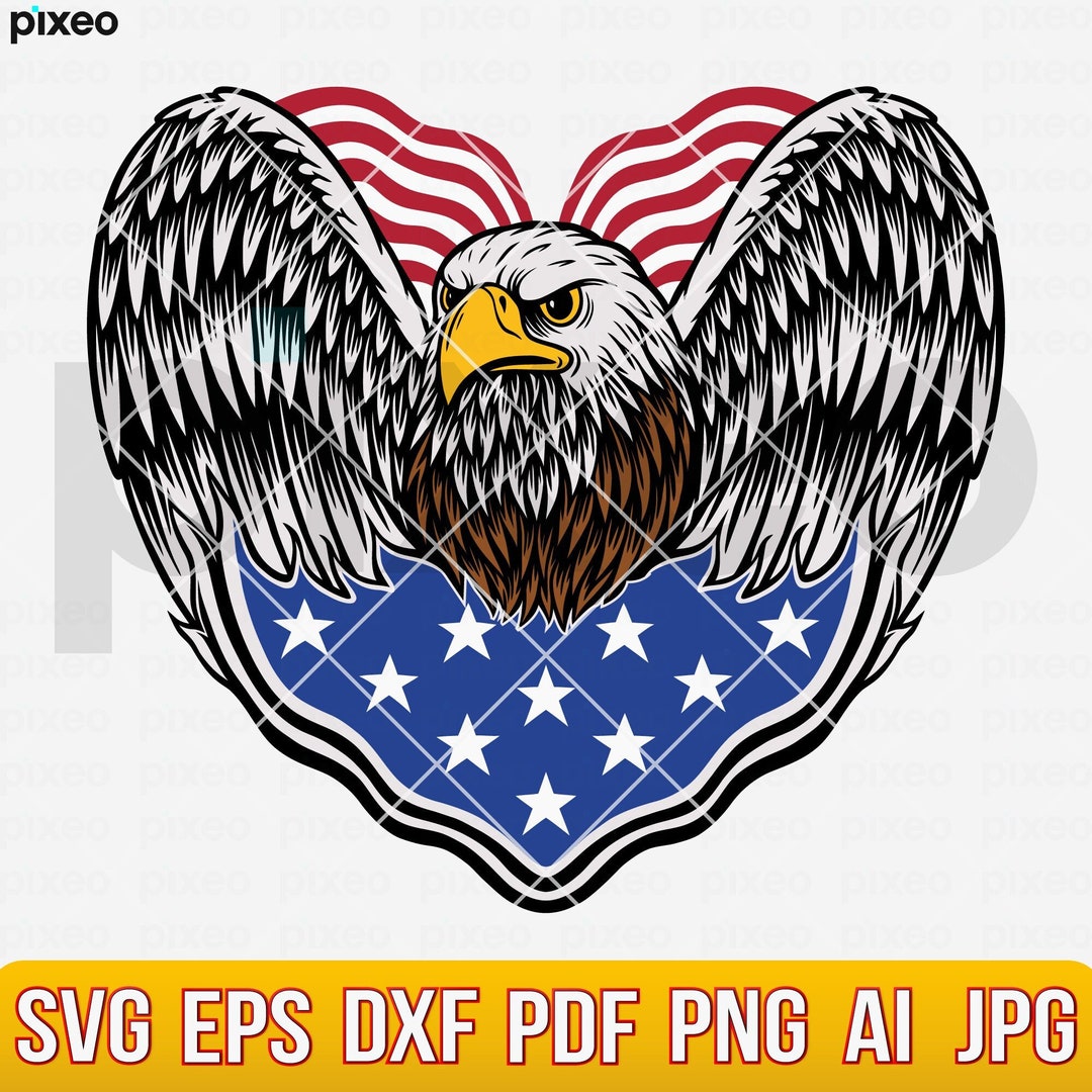 Eagle American Flag SVG: Patriotic USA 4th of July (digital Files) - Etsy
