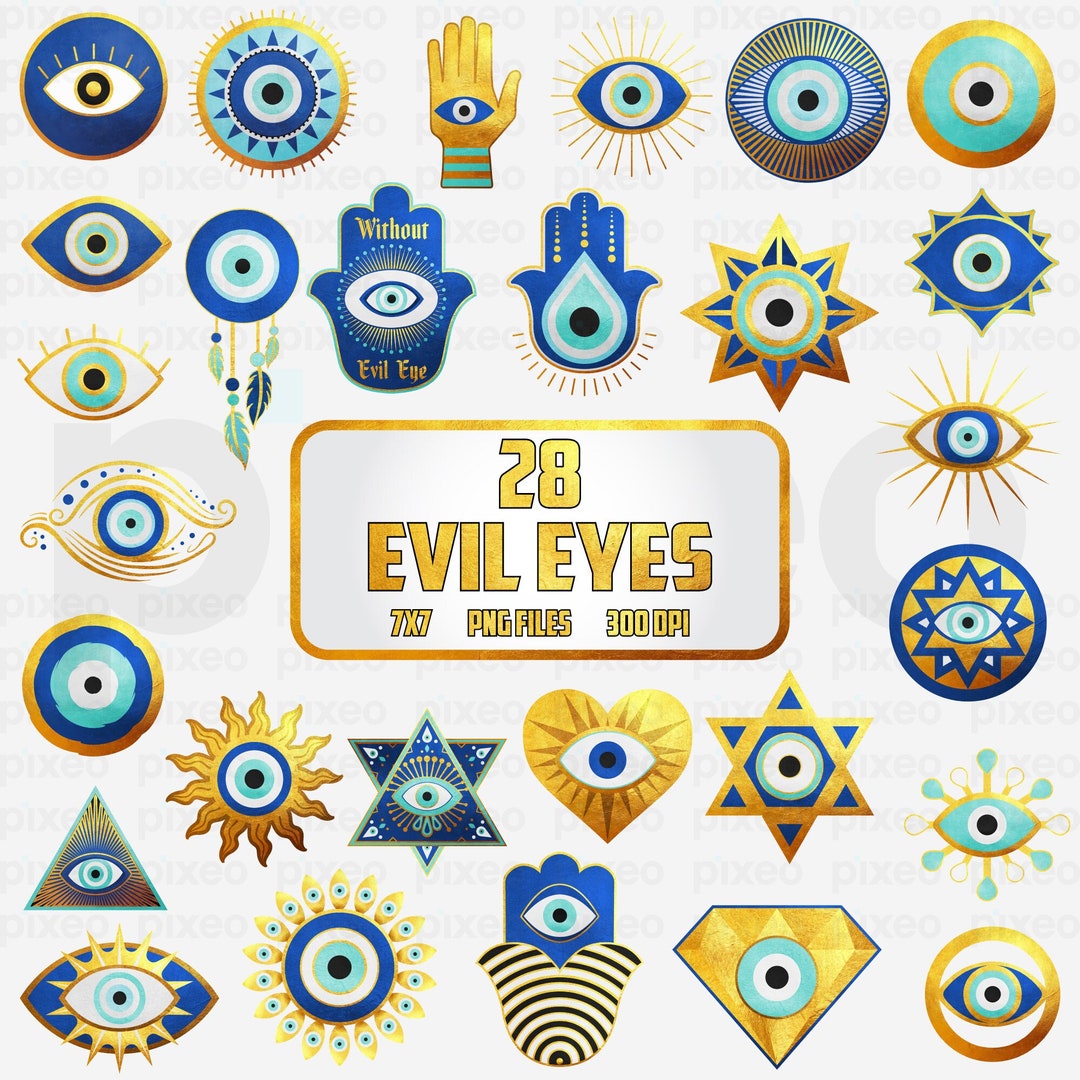 Gold Evil Eye Clipart, Evil Eye Png, Turkish Eye Clipart, Third Eye ...