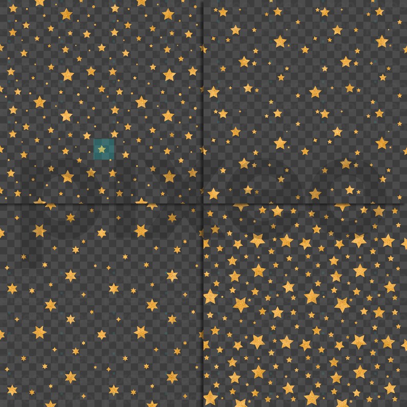 Gold Star Seamless Pattern Gold Star Digital Paper Star - Etsy