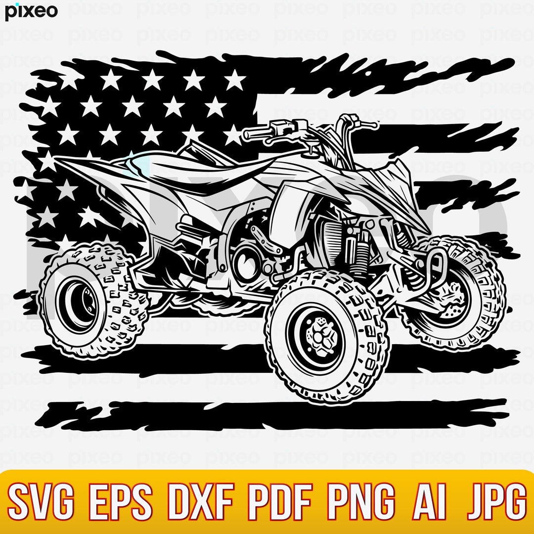 US 4 Wheeler Svg, ATV Svg, 4 Wheeler Svg, Off-road Svg, ATV Clipart ...