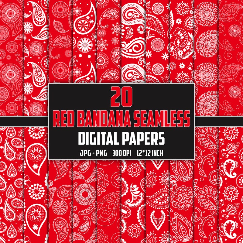 Red Bandanas - Etsy
