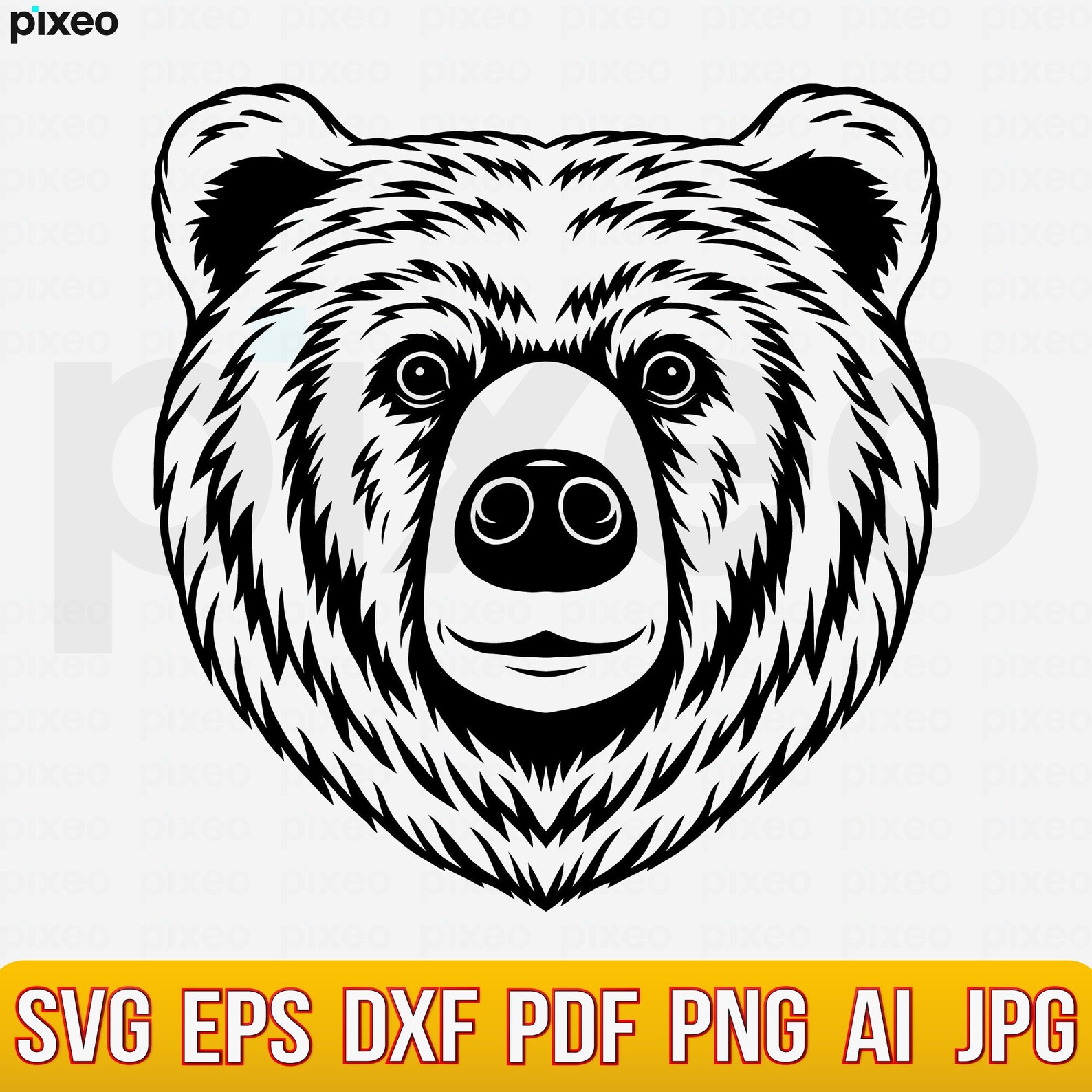 Bear Svg Bear Face Svg Bear Head Svg Bear Face Clipart - Etsy
