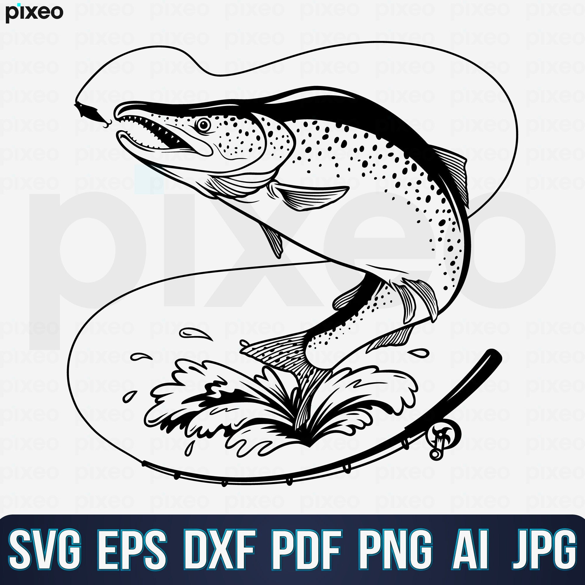 Salmon Fishing Svg Salmon Fish Svg Salmon Svg Salmon Fish | Etsy Canada