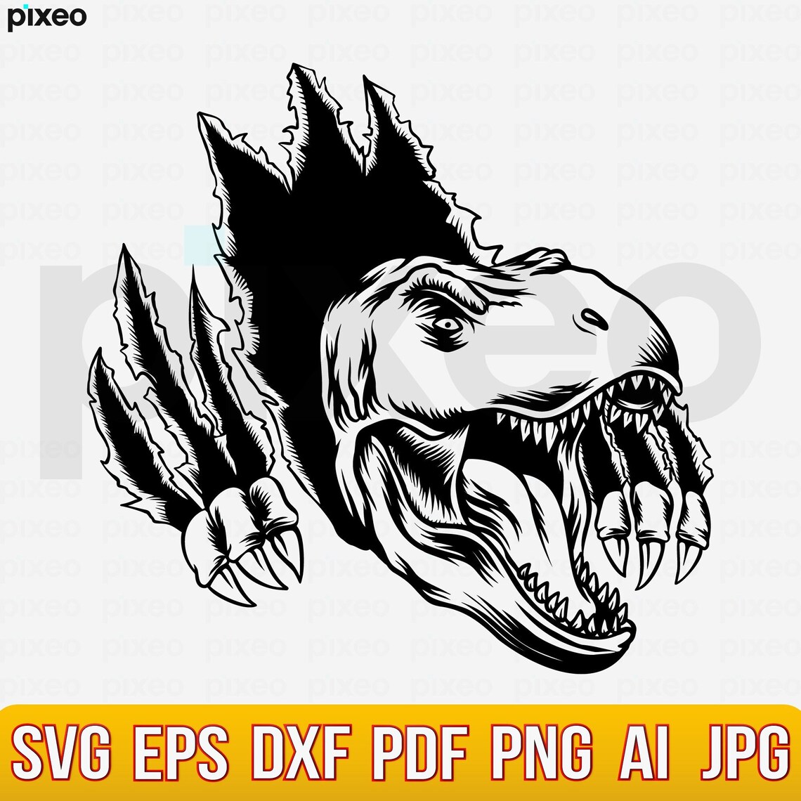 T Rex Svg T Rex Scratch Svg Dinosaur Svg Tyrannosaurus Rex - Etsy