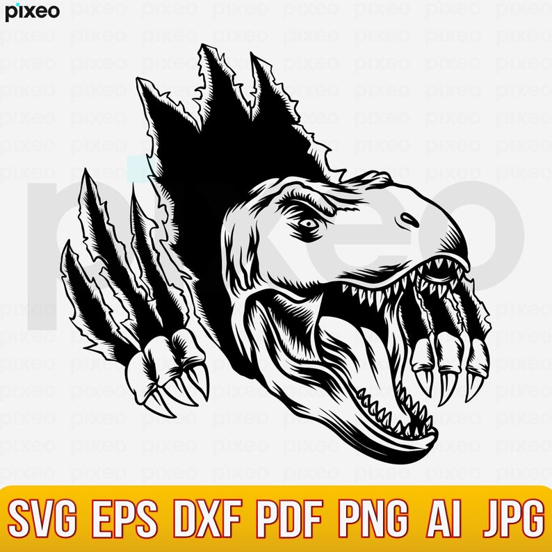T Rex Svg T Rex Scratch Svg Dinosaur Svg Tyrannosaurus Rex - Etsy Norway
