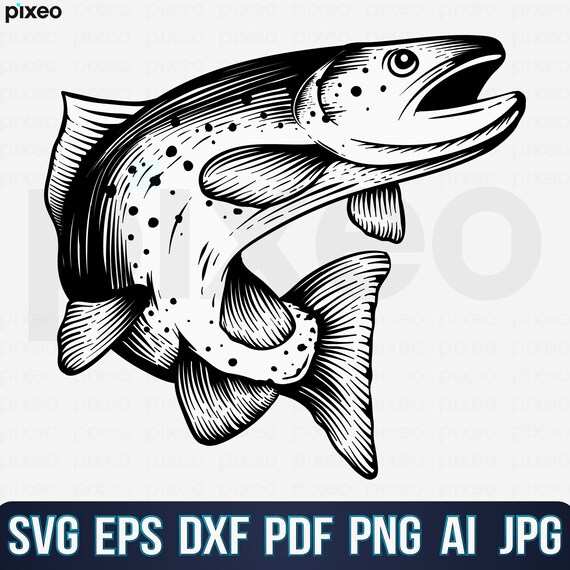 Trout Fishing Svg Trout Fish Svg Trout Svg Trout Fish - Etsy