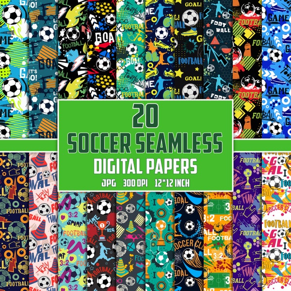 Soccer Pattern - Etsy