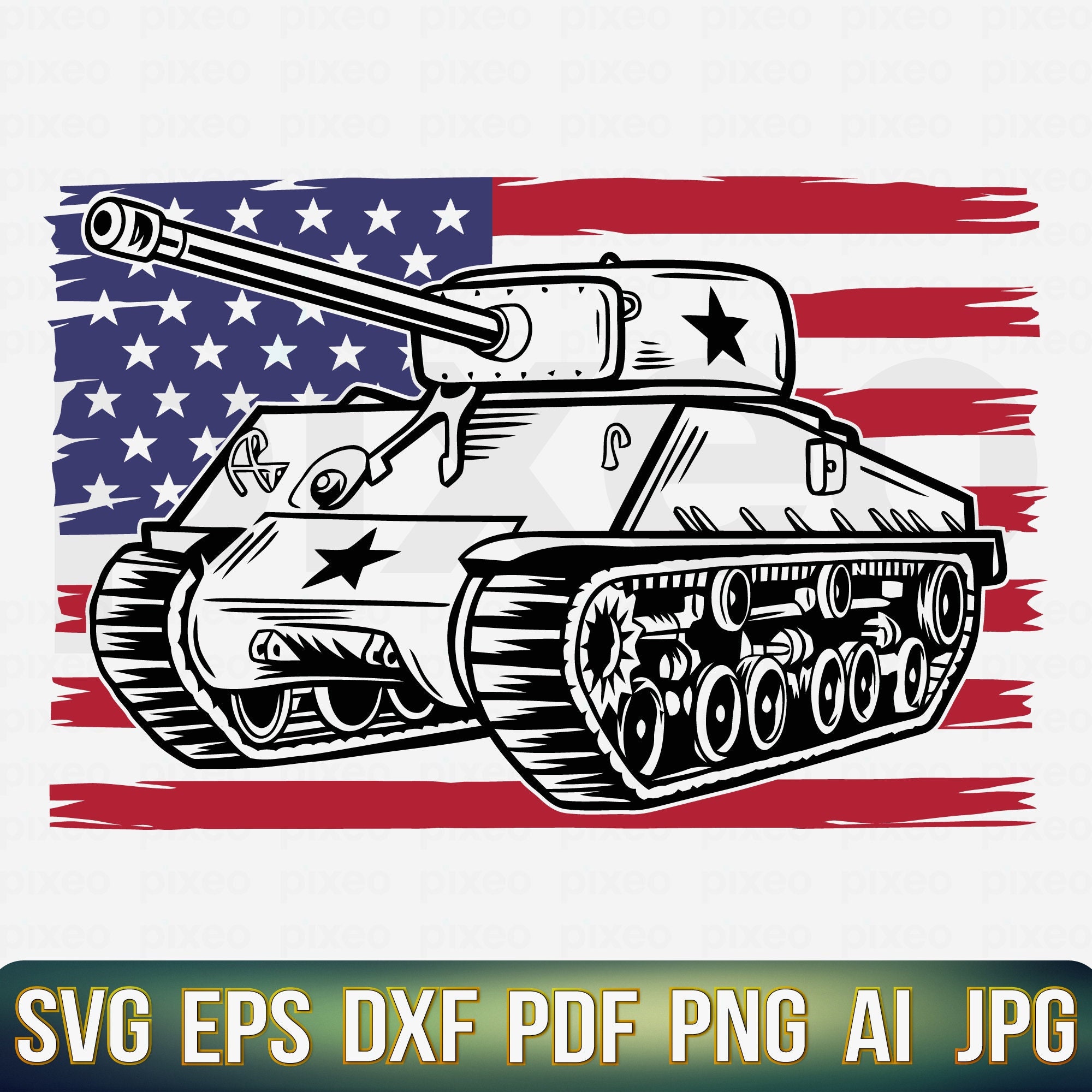Sherman Tank Clip Art