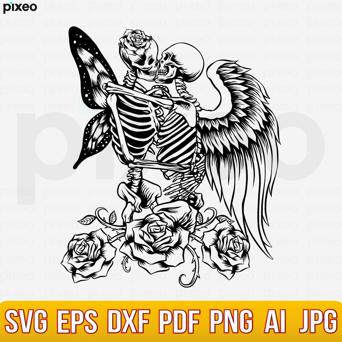 Skull Lovers Svg Skull Svg Dead Skeleton Love Svg Gothic - Etsy