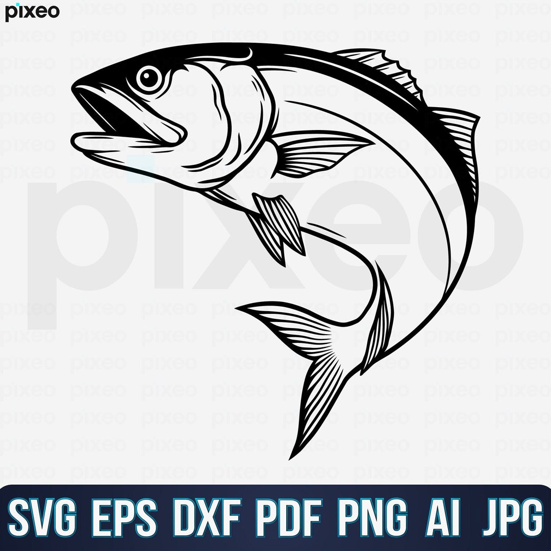 Bluefish Fishing Svg, Fishing Svg, Bluefish Fish Svg, Bluefish Clipart ...