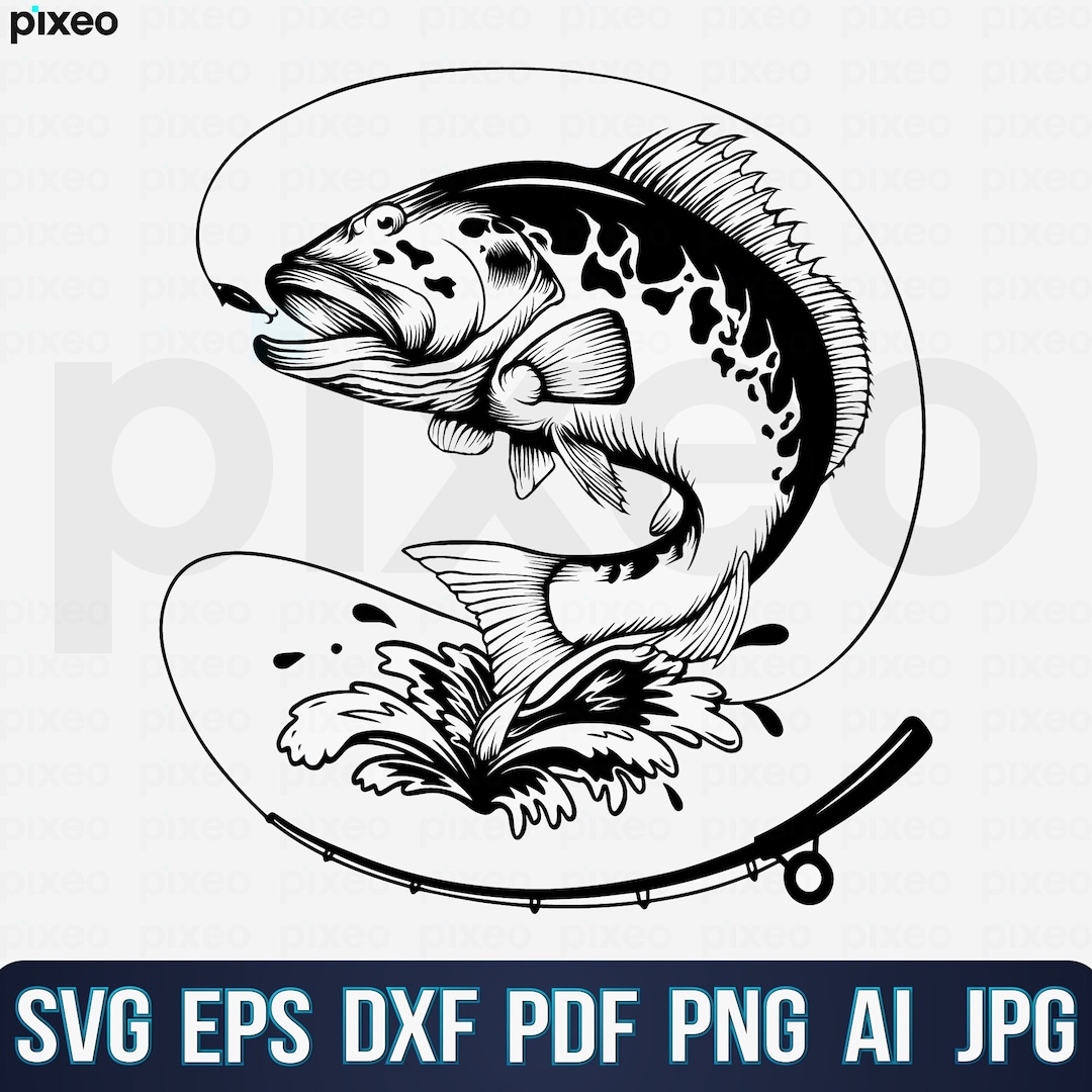 Grouper Fishing Svg, Fishing Svg, Grouper Fish Svg, Grouper Clipart ...