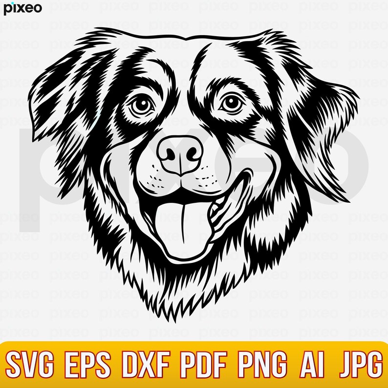 Australian Shepherd Svg Aussie Svg Aussie Clipart Dog Svg - Etsy