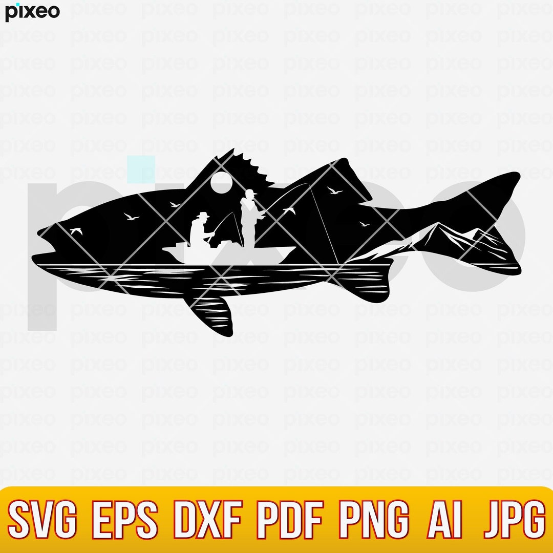 Striped Bass Fishing Svg, Fishing Svg, Striped Bass Fish Svg, Bass ...