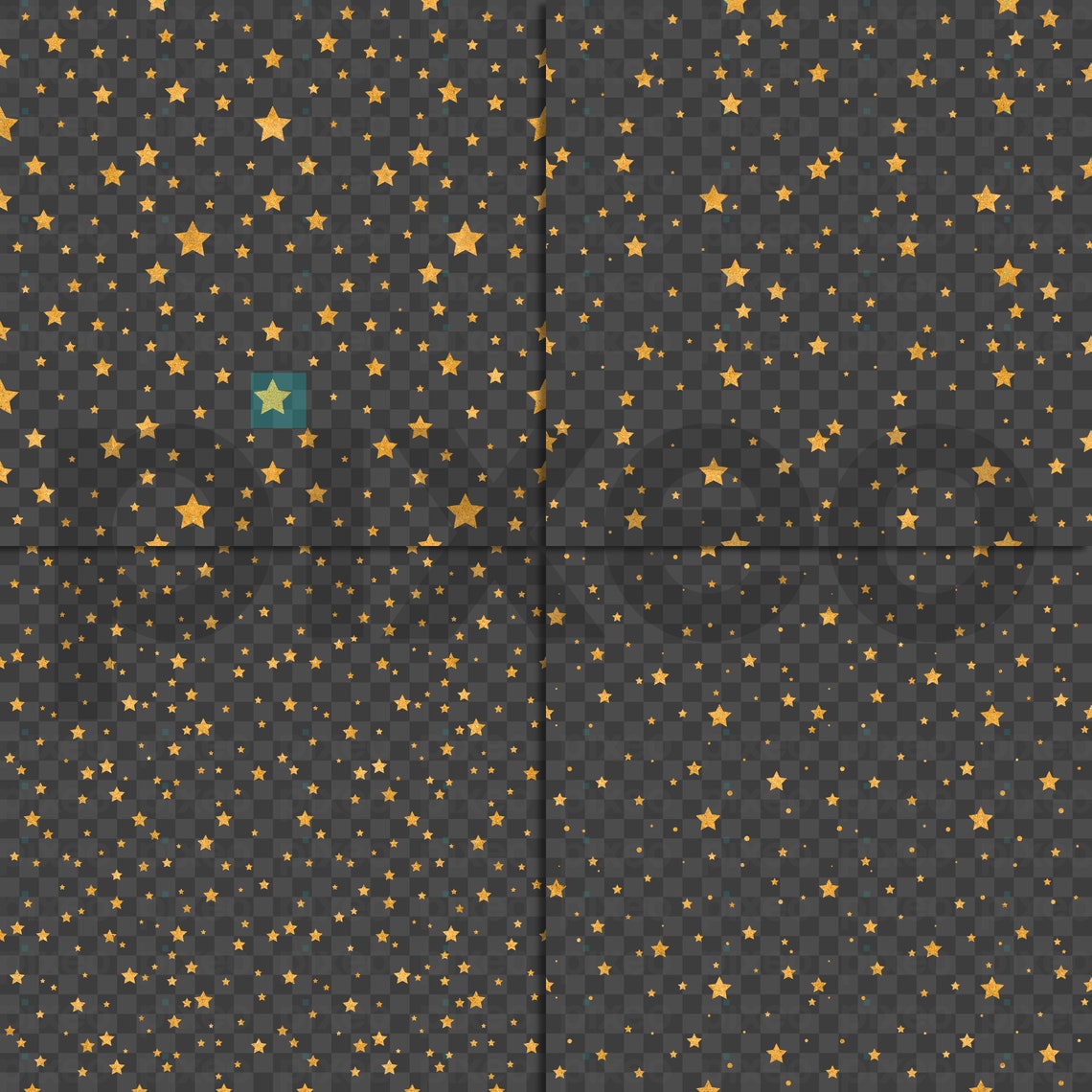 Gold Star Seamless Pattern Gold Star Digital Paper Star - Etsy