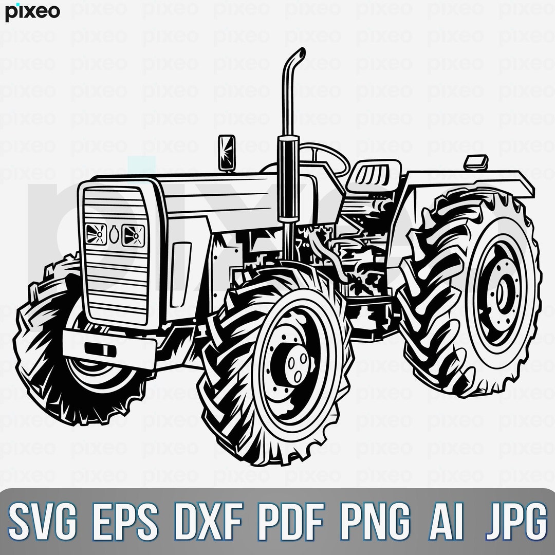 Farm Tractor Svg, Tractor Svg, Tractor Clipart, Farmer Svg, Tractor ...