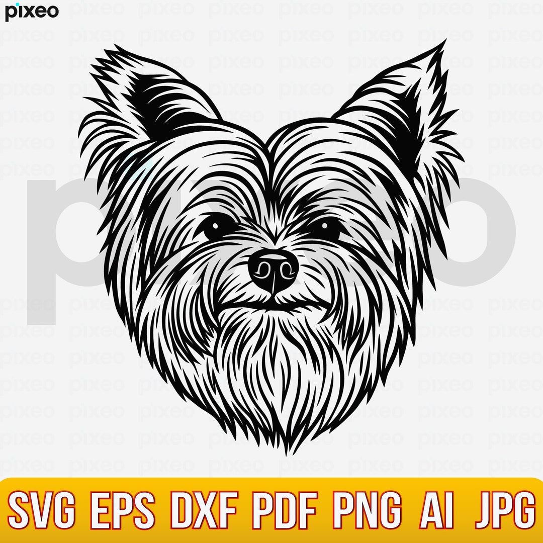 Yorkshire Terrier Svg, Yorkshire Clipart, Yorkshire Cricut, Yorkshire ...