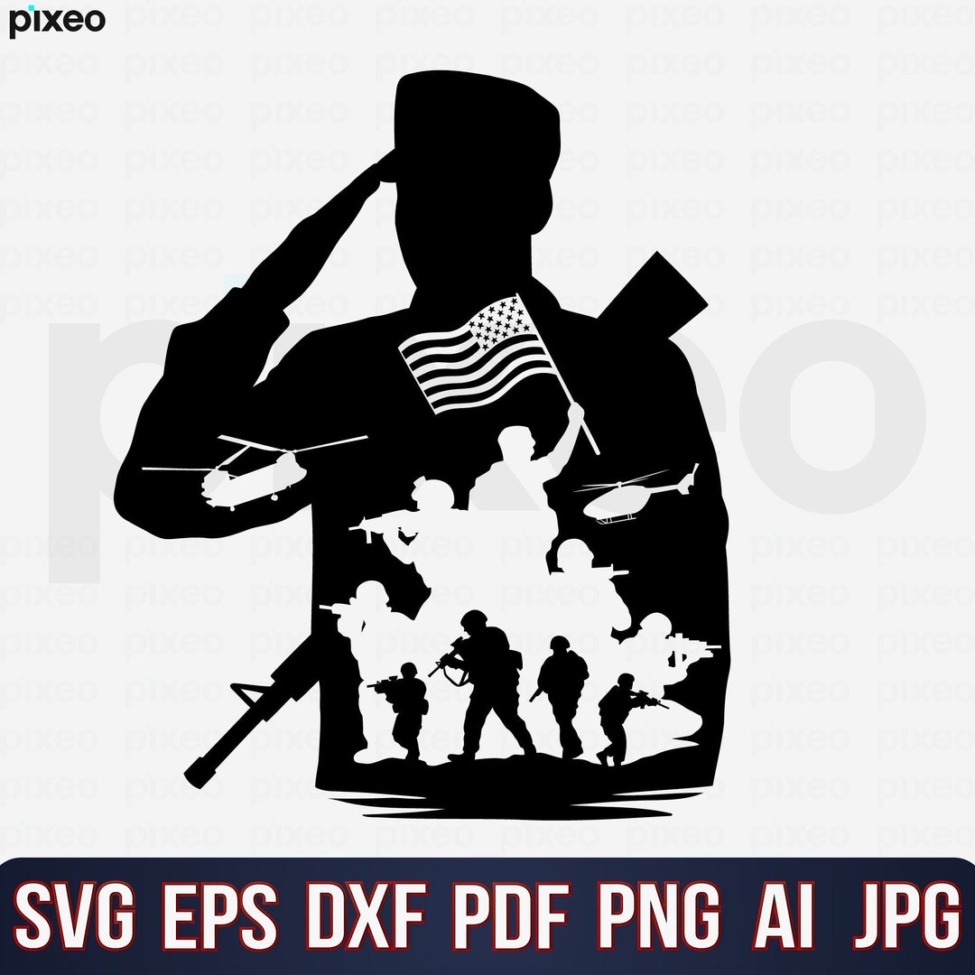 US Soldier Svg, Veteran Soldier Svg, US Army Svg, Military Svg, Soldier ...