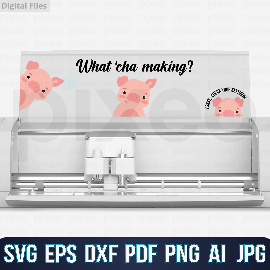 What'cha Making Pigs SVG: Pig Clipart, Stickers, Cutfile (digital Files ...