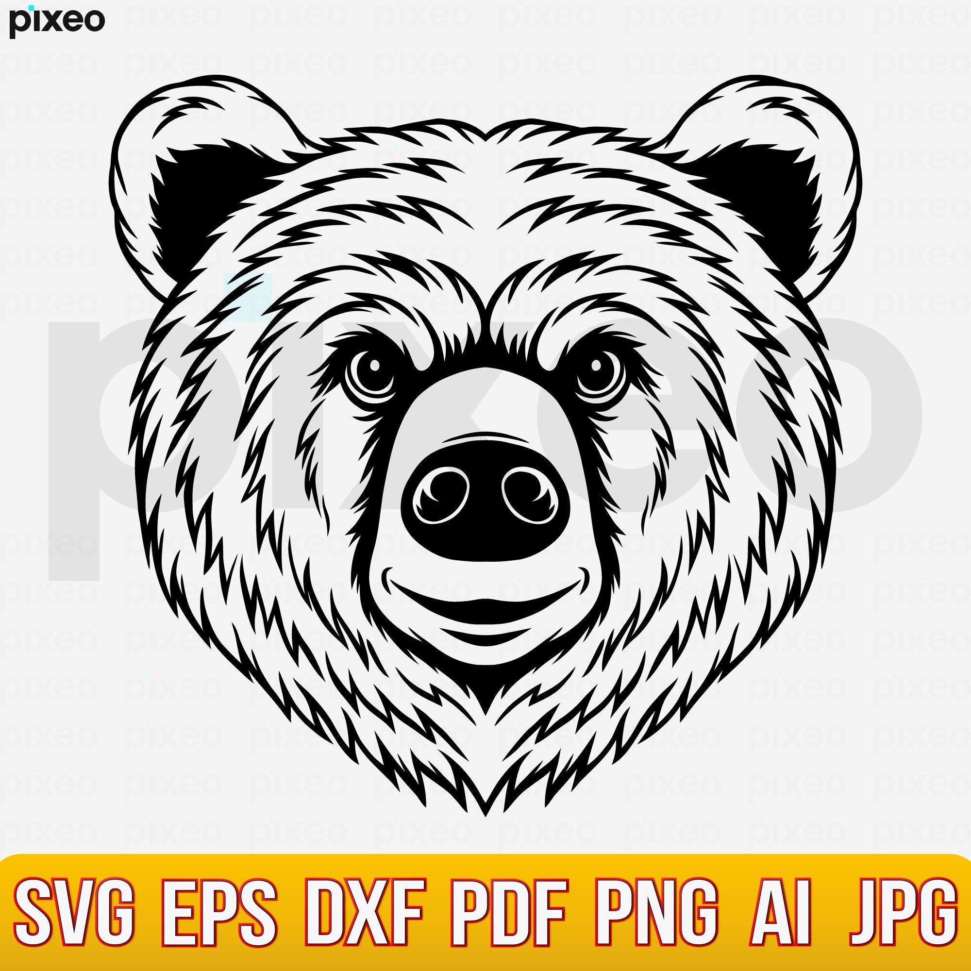 Bear Svg Bear Face Svg Bear Head Svg Bear Face Clipart - Etsy Schweiz