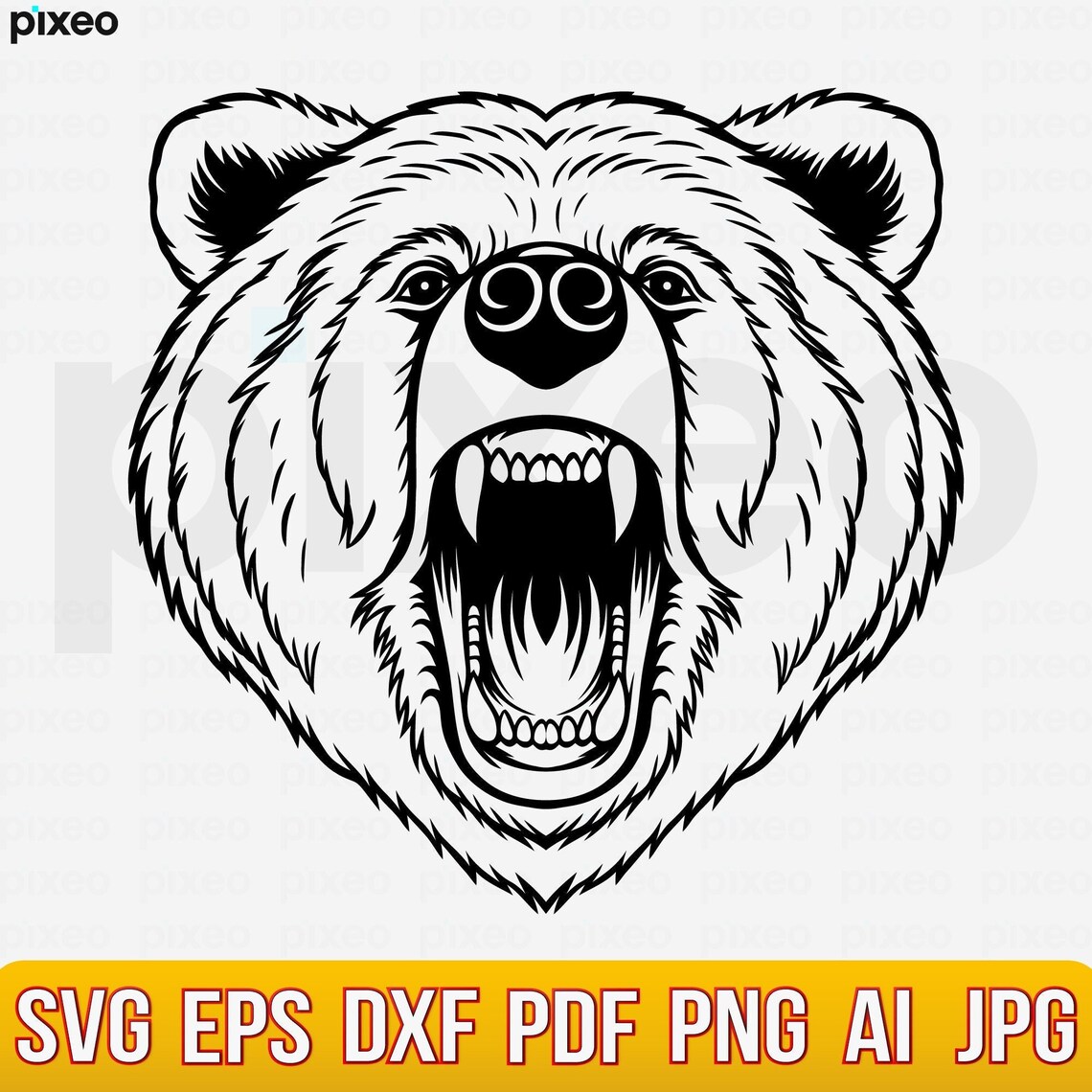Bear Svg Bear Face Svg Bear Head Svg Bear Face Clipart - Etsy