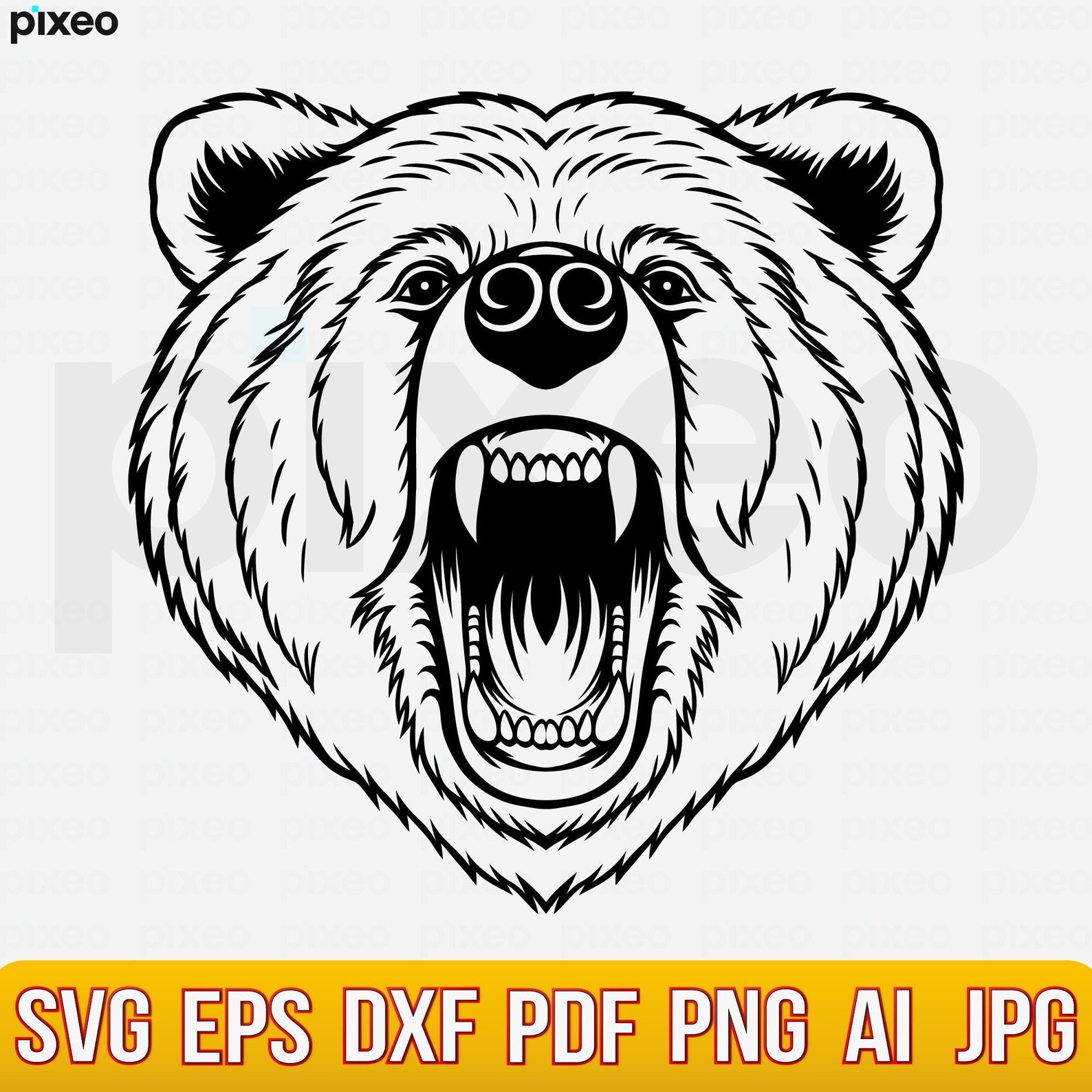 Bear Svg Bear Face Svg Bear Head Svg Bear Face Clipart - Etsy