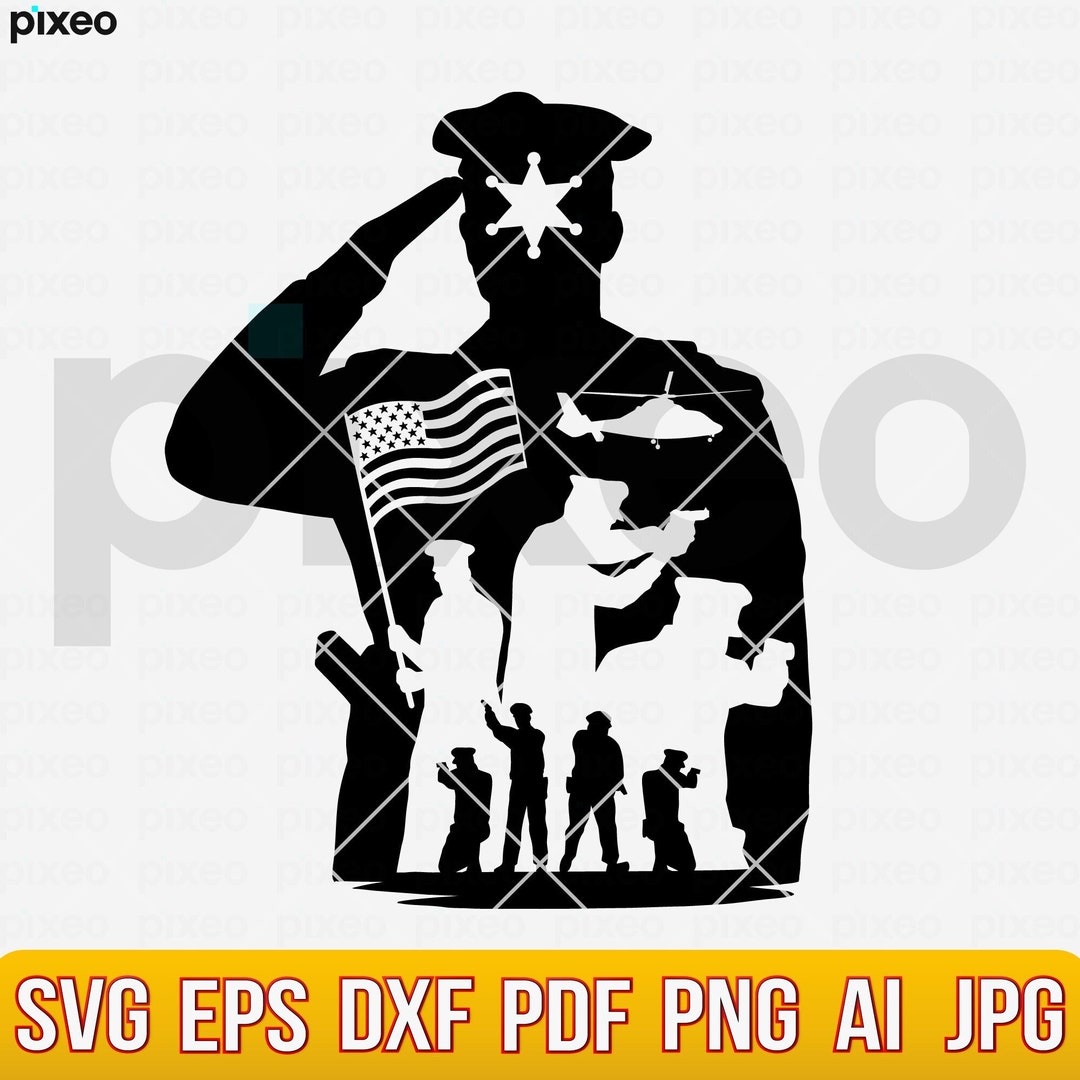 US Police Svg, Police Svg, Policeman Svg, Police Clipart, American Cop ...
