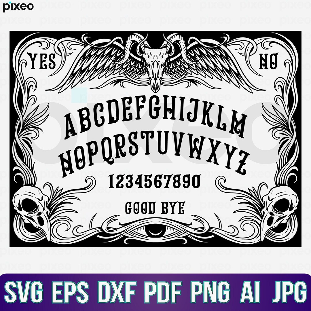 Ouija Board SVG: Spirit Board Game Clipart (digital File) - Etsy