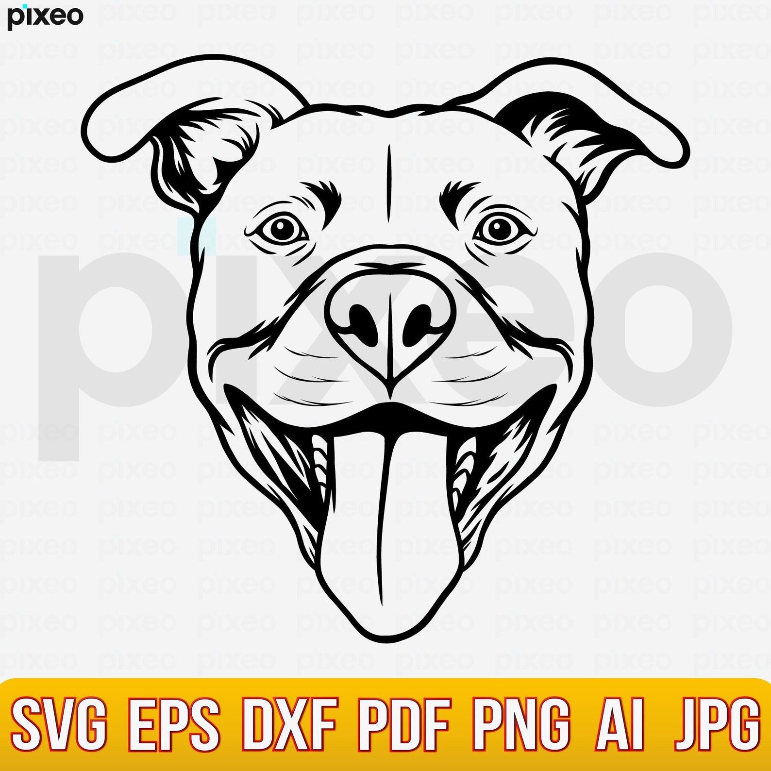 Pitbull Svg American Pit Bull Svg Pitbull Clipart Pitbull - Etsy