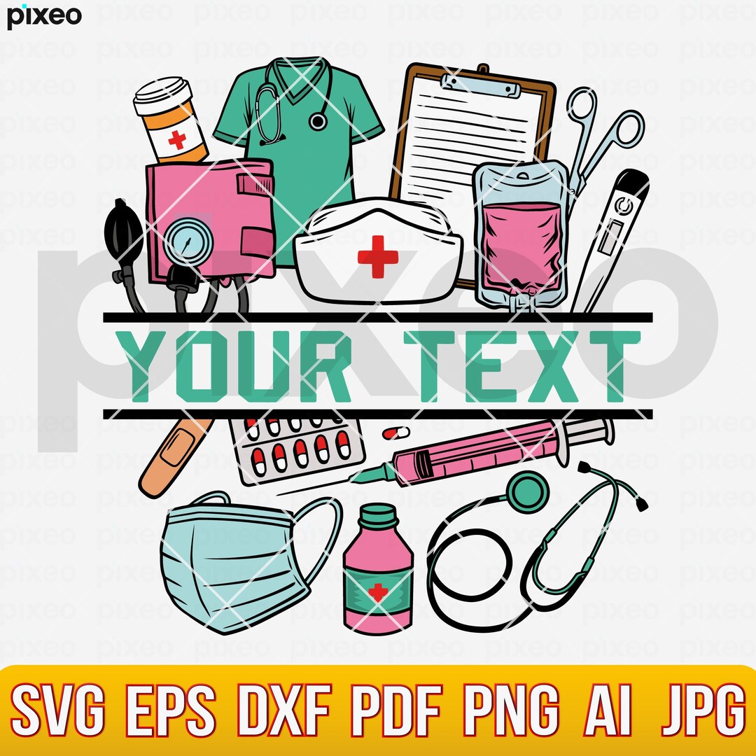 Nurse Tools Frame Svg, Nurse Svg, Nursing Svg, Nurse Life Svg, Medical ...