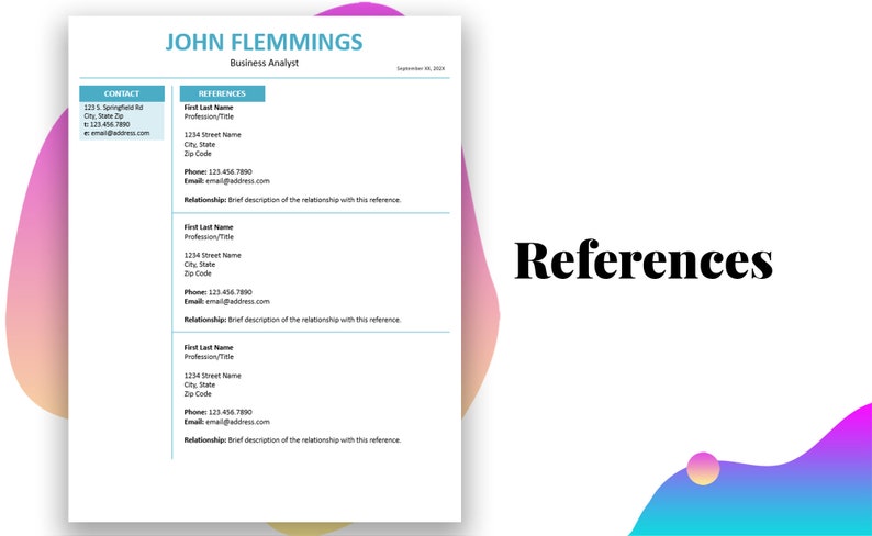 Resume Template, CV Template, Cover Letter Template, Professional ...