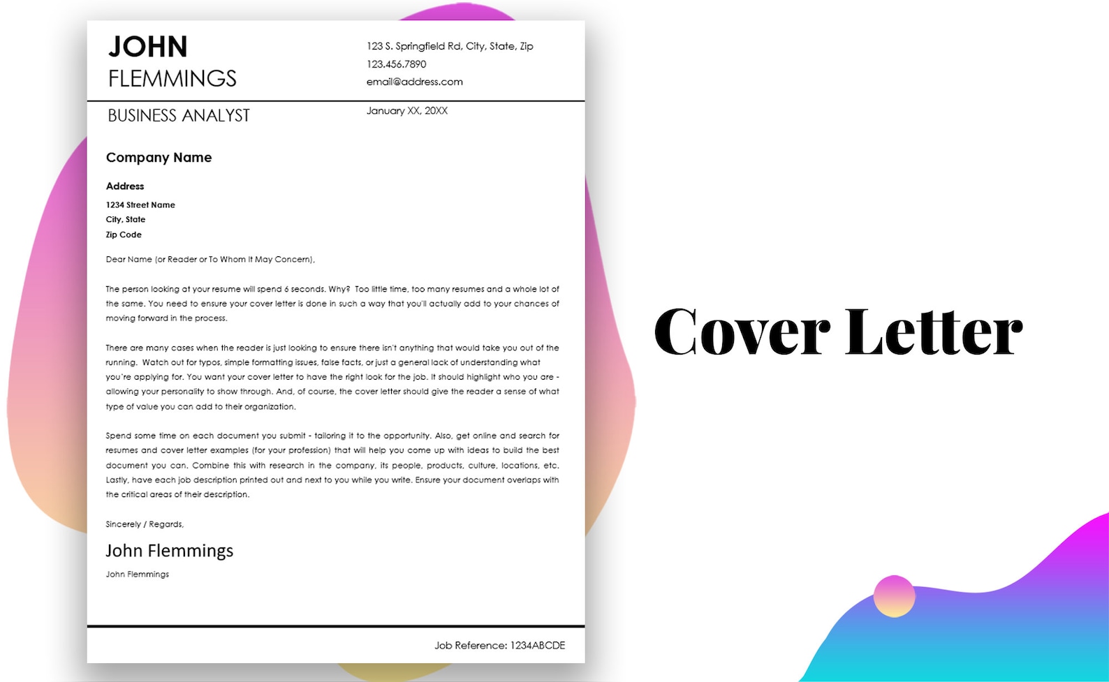 Resume Template, CV Template, Cover Letter Template, Professional ...
