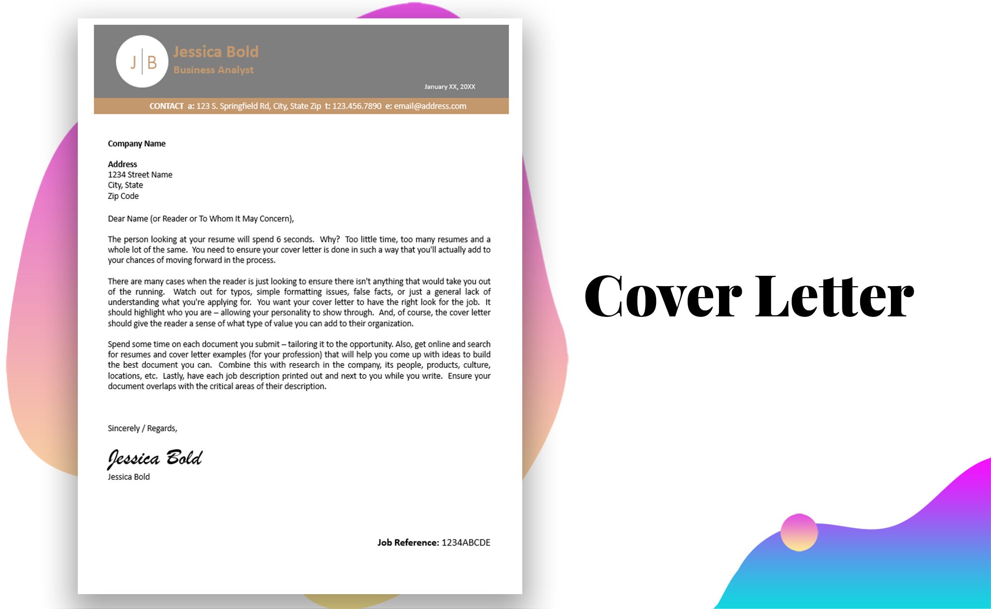 Resume Template, CV Template, Cover Letter Template, Professional ...