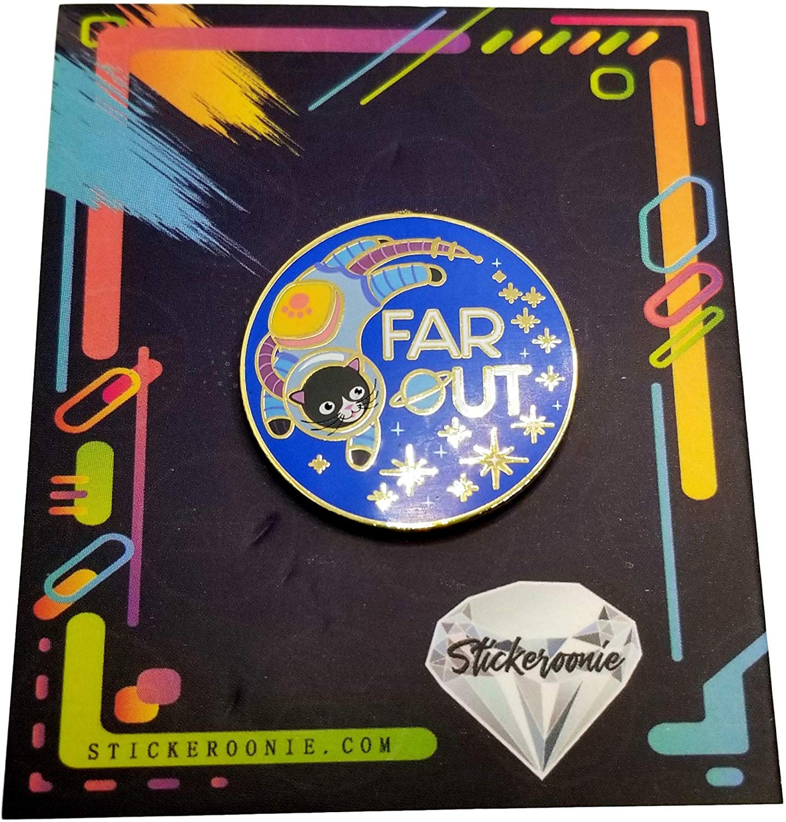 Stickeroonie Astro Cat Enamel Pin Astronaut Kitty Space Suit - Etsy