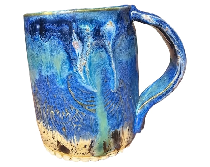 The Starry Night Beach Ocean Wave Mug Handmade Ceramic One of A Kind ...
