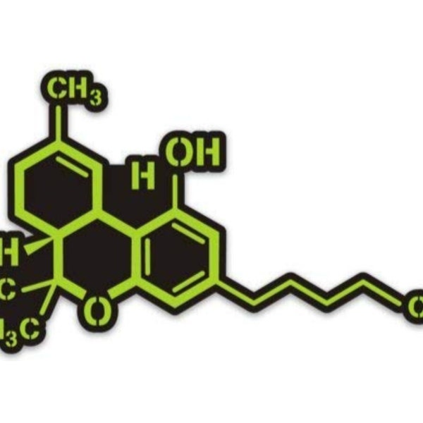 Molecule Sticker - Etsy