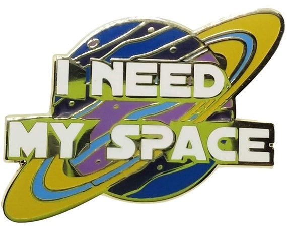 Stickeroonie I Need My Space Enamel Lapel Pin Galaxy Planet | Etsy