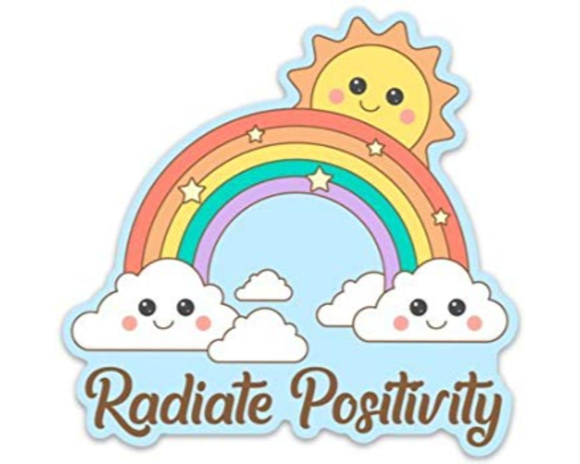 Cute Rainbow Sticker Decal Inspirational Quote Stickers for | Etsy