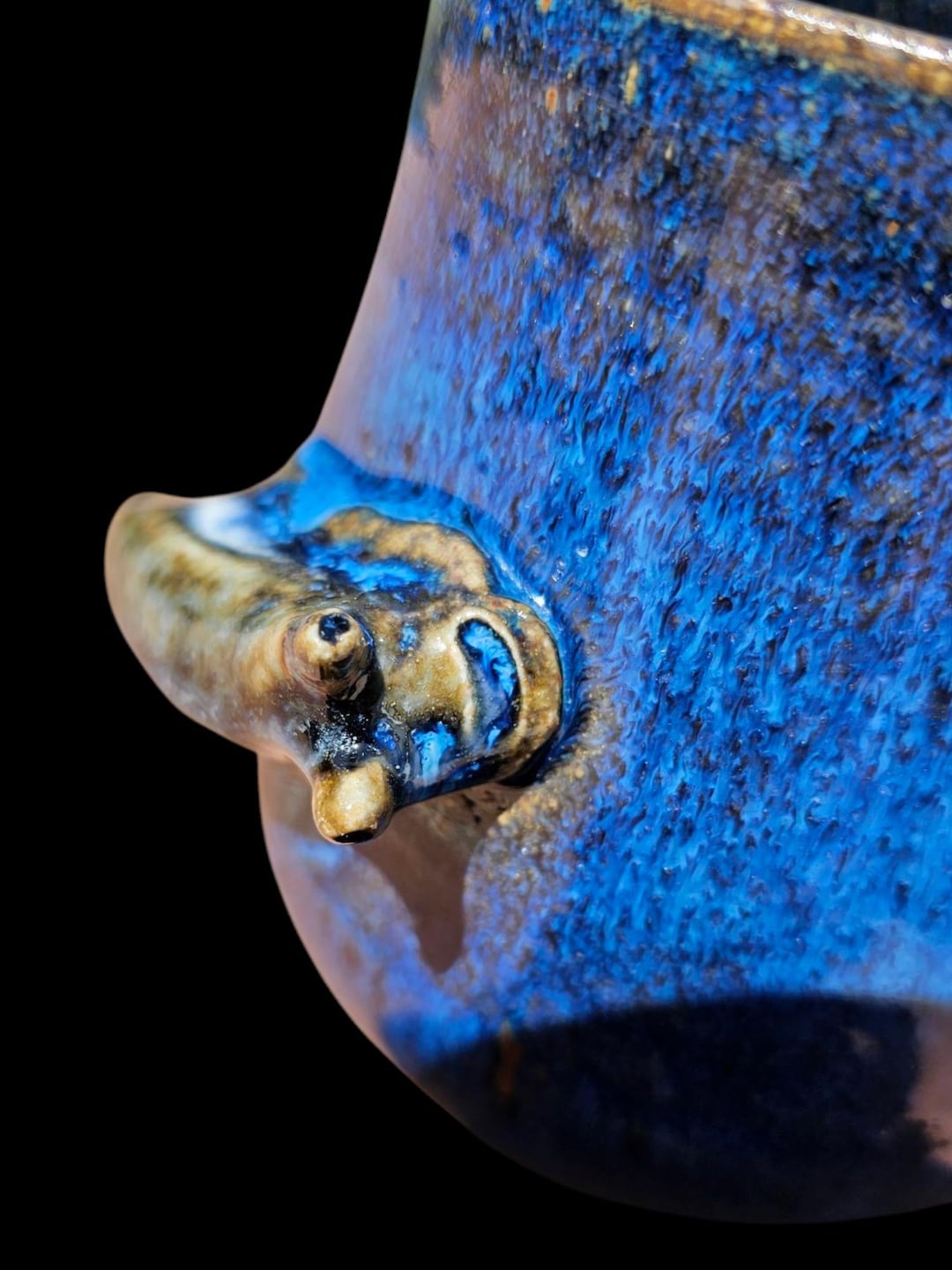 Handmade Slug Mug: Studio Pottery, Blue Stoneware, 12 Oz - Etsy