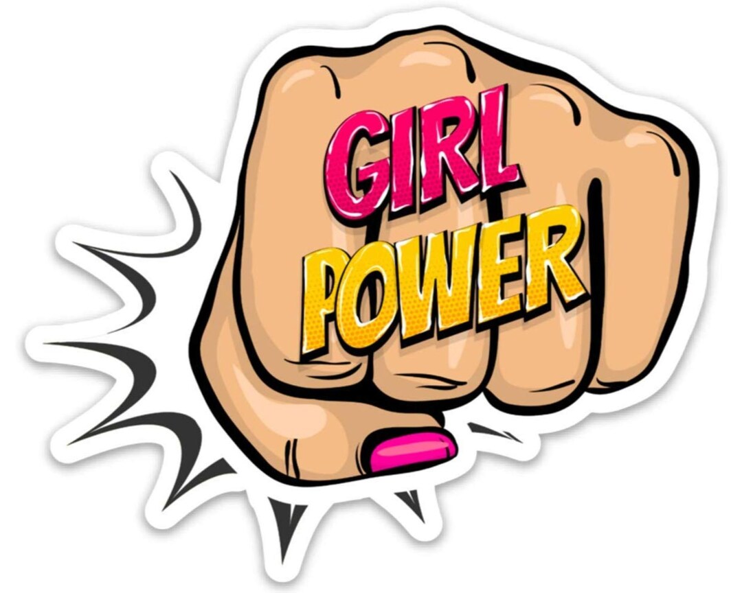 Girl Power Fist Bump Vinyl Sticker Decal Cute Girl Inspirational ...