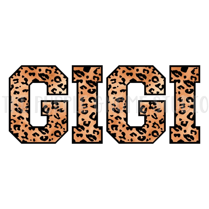 Gigi PNG, Gigi Sublimation, Leopard Print Gigi, Leopard Print, PNG File ...