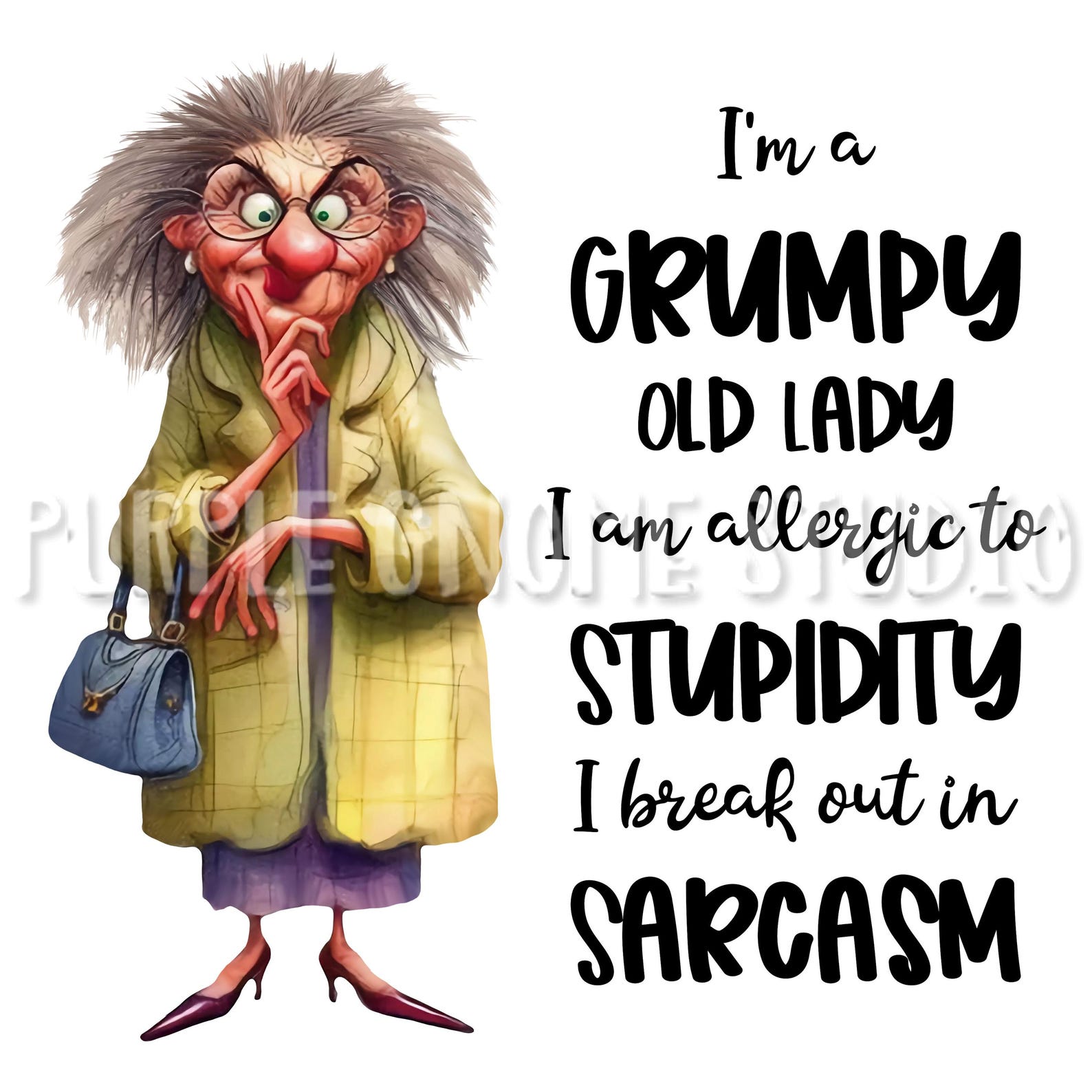 I'm A Grumpy Old Lady, I'm Allergic to Stupidity, I Break Out in ...